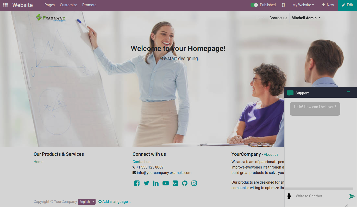 Odoo Chatbot | Odoo 12 Chatbot - Pragmatic
