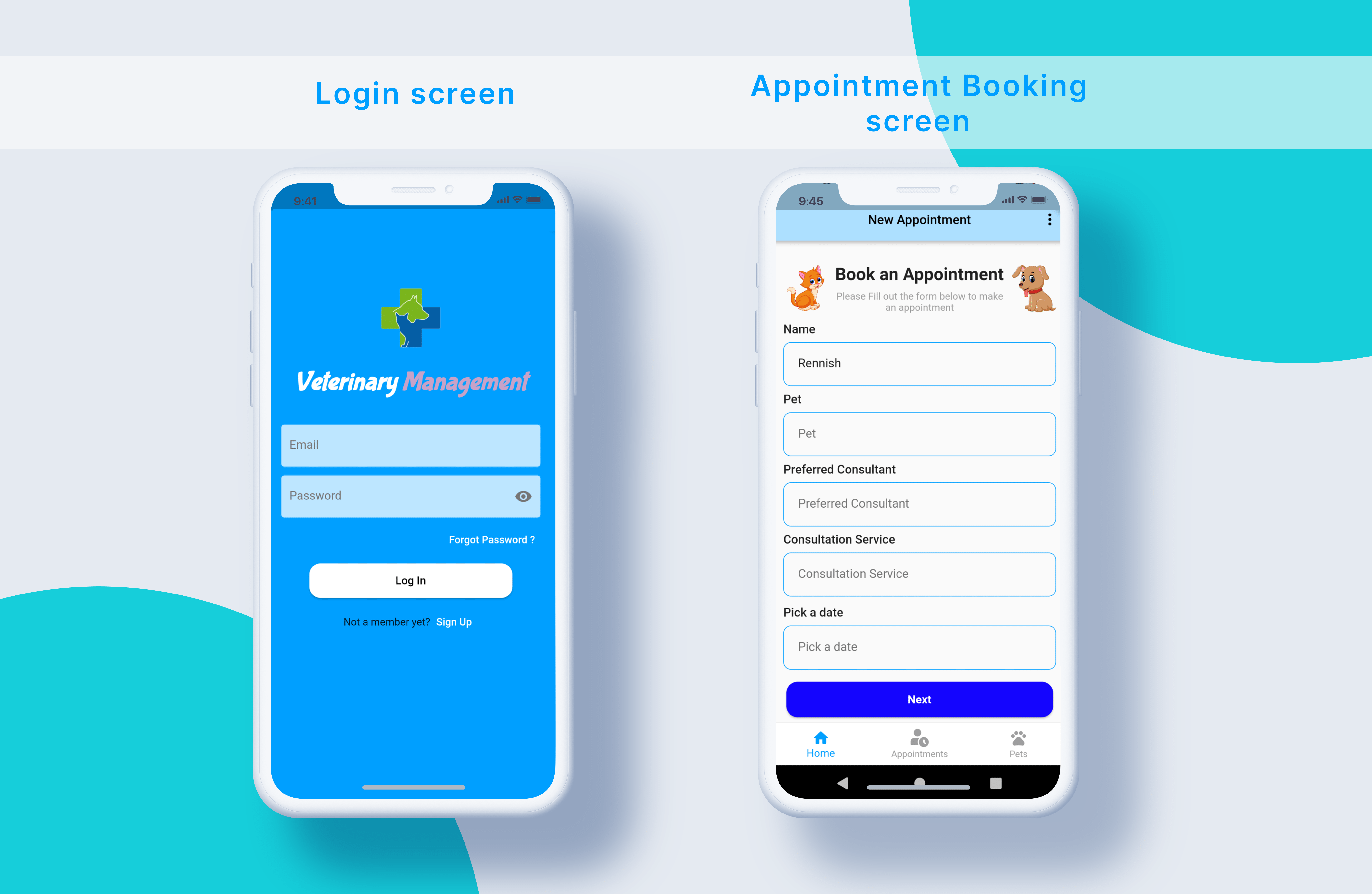 Veterinary Appointment Booking & Document management Mobile App - Pragmatic